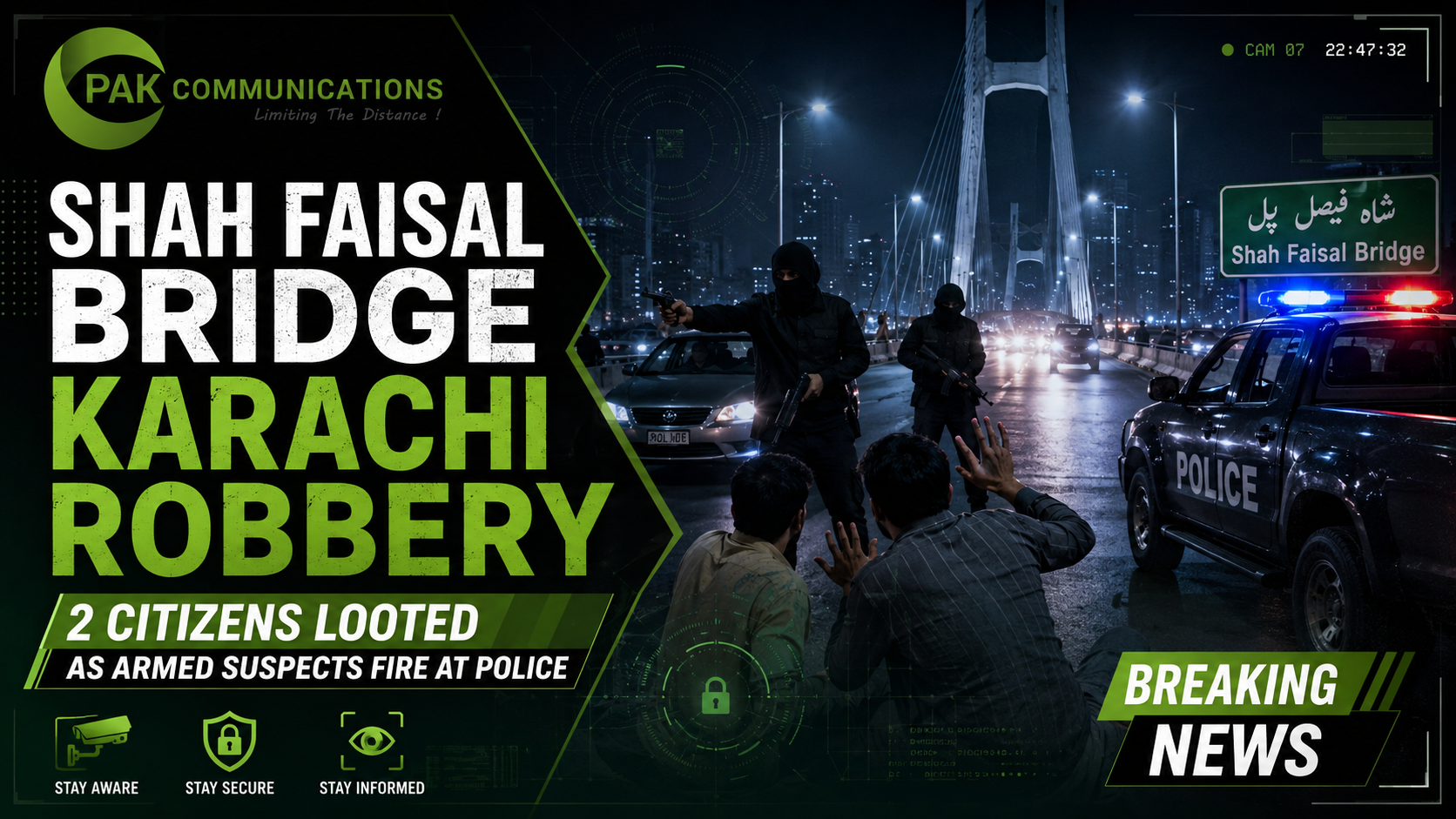Shah Faisal Bridge Karachi Robbery — 2 Citizens Looted as Armed ...